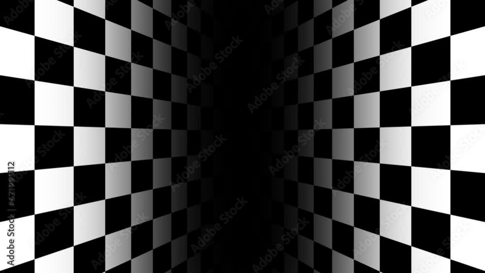 Abstract CGI motion background with moving checkered surfaces in ...