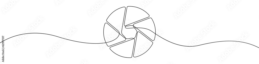 Camera lens icon line continuous drawing vector. One line Camera lens ...