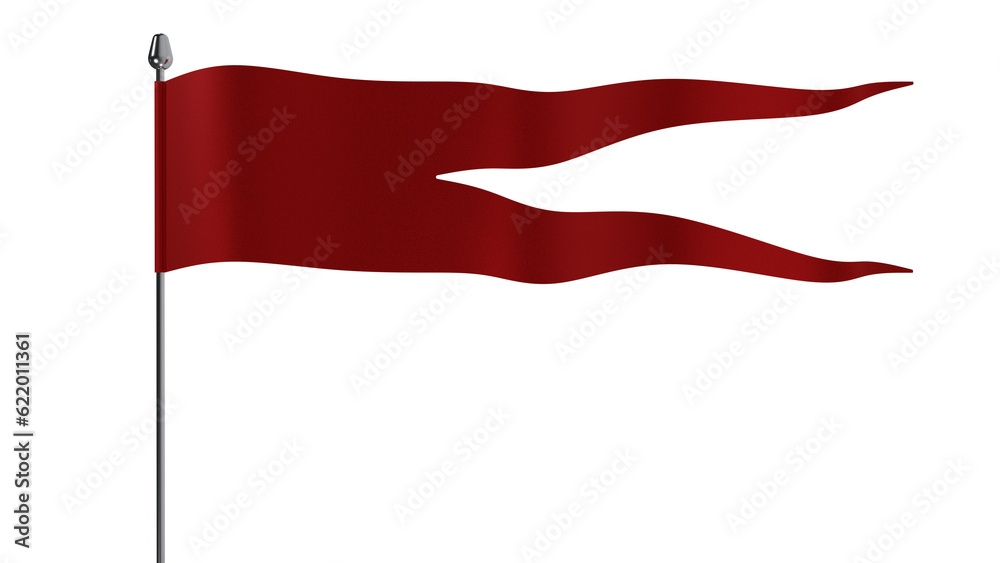 Red medieval Heraldic banner or flag isolated on white and transparent ...