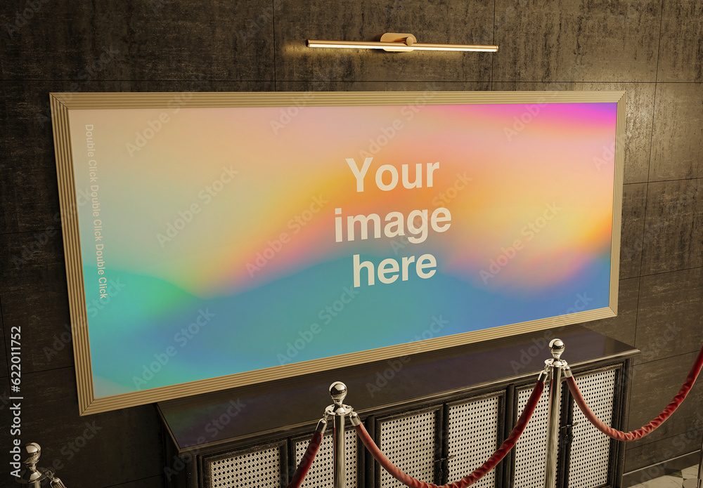 Museum Frame Mockup 16 Stock Template | Adobe Stock