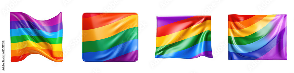 Rainbow Flag clipart collection, vector, icons isolated on transparent ...
