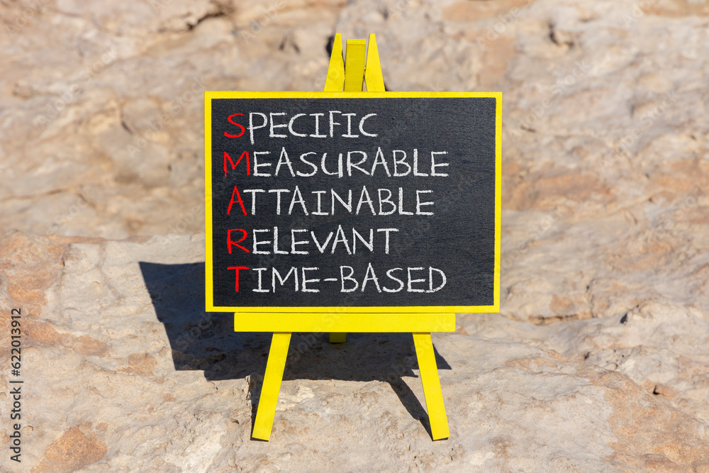 SMART symbol. Concept words SMART specific measurable attainable ...
