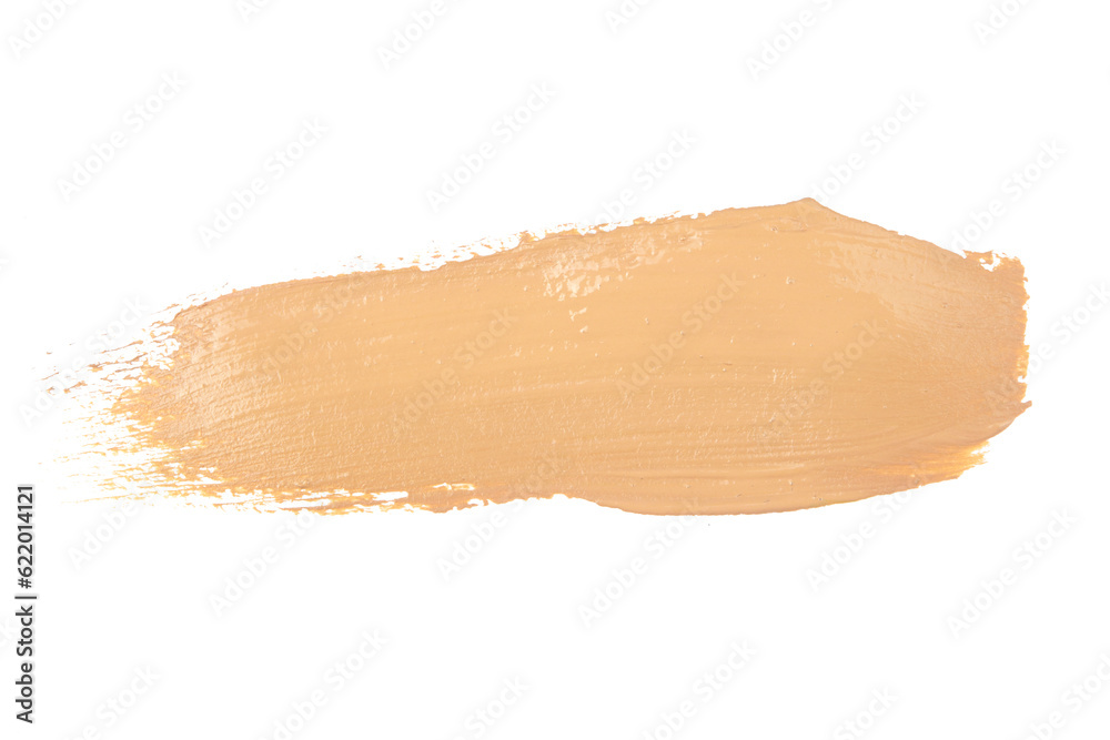 Foundation color sample on white background. Smear of liquid skin ...