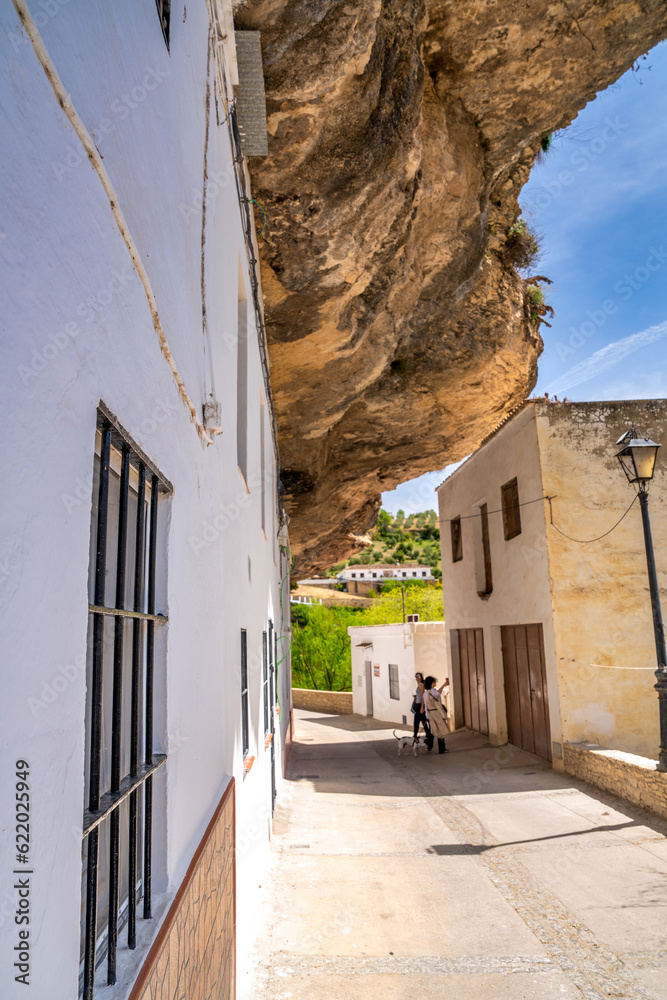 Setenil de las Bodegas, Spain - April 6, 2023: Typical Andalucian ...