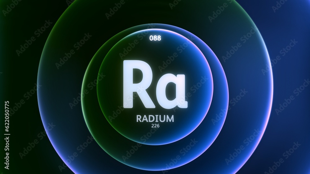 ภาพประกอบสต็อก Radium as Element 88 of the Periodic Table. Concept ...