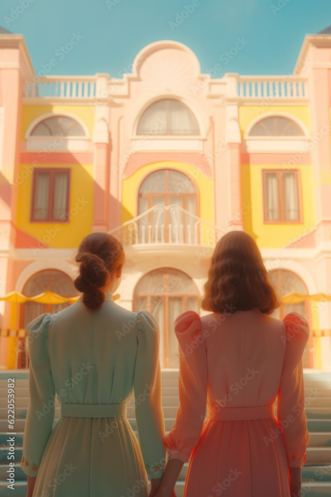 female friends/models/lgbtq + couple in magazine editorial fashion ...