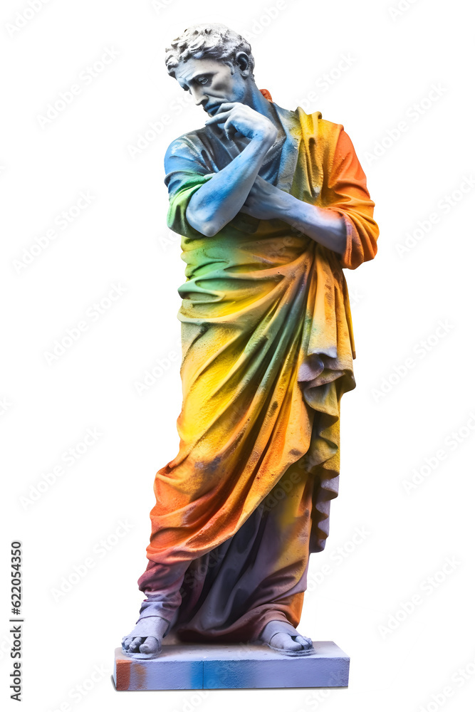 ancient roman philosopher statue on transparent background ,generative ...