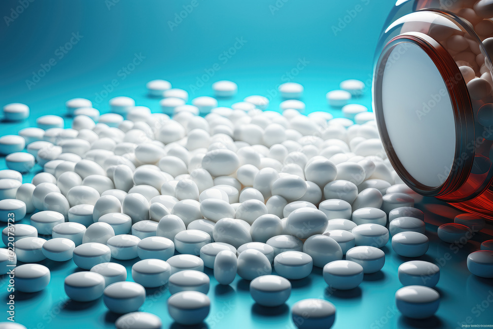 Hormonal pills encapsulated in a blister pack, featuring a purple pill ...
