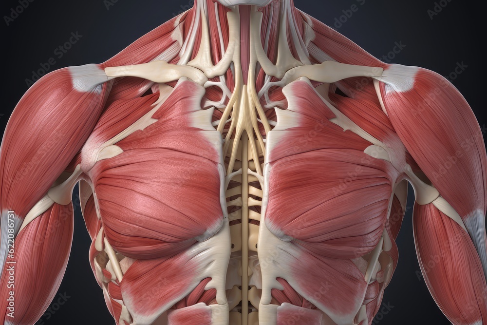 Chest Muscles Pectoralis Major And Minor Anatomy Ai Generated Stock Illustration Adobe Stock