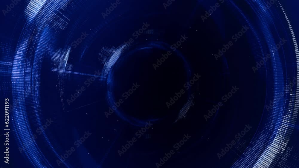 Futuristic Blue and Dark Artificial Intelligence Dashboard Design Loop ...