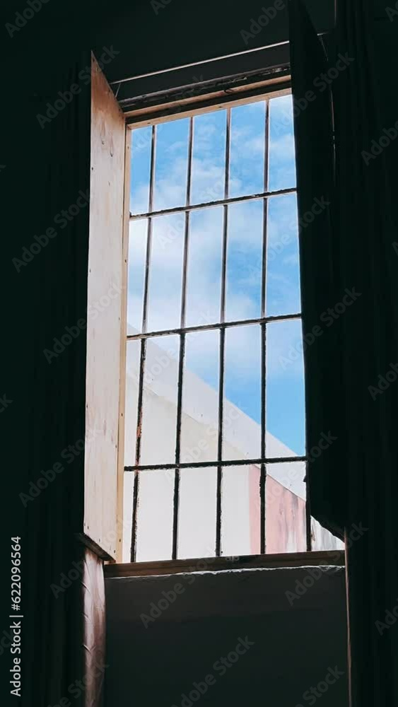window in the sky,window, glass, frame, architecture, building, wood ...