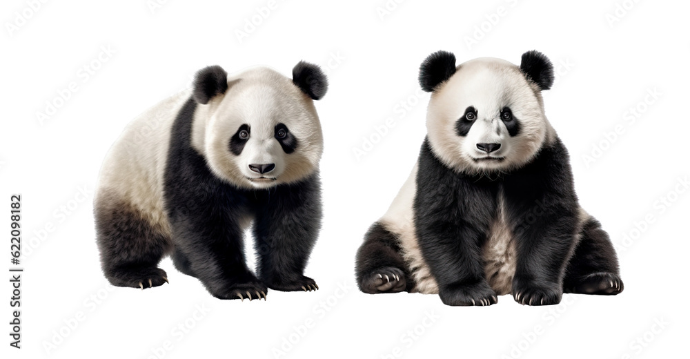 Panda Bear PNG. Clipart: Illustration of a Cute and Cuddly Panda ...