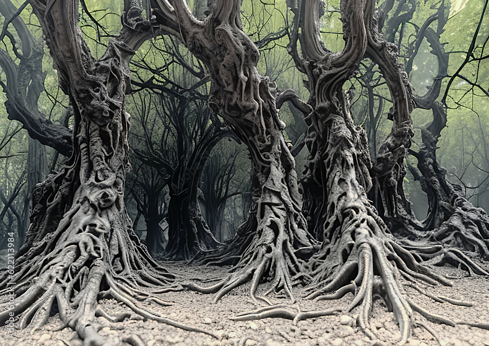 Petrifying, Sinister, Cursed Gnarled trees exude otherworldly energy ...