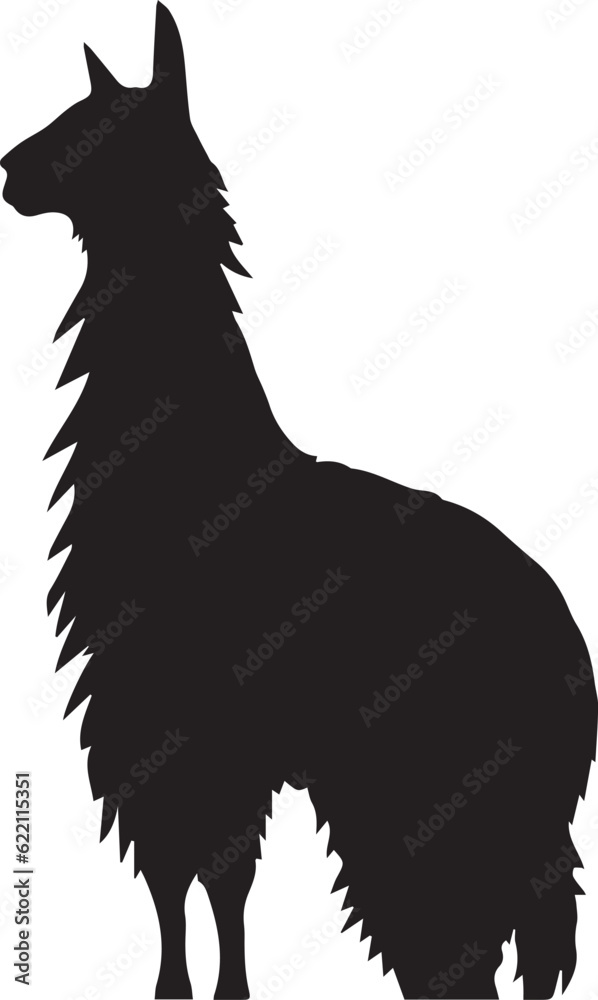 Llama Black And White, Vector Template Set for Cutting and Printing ...