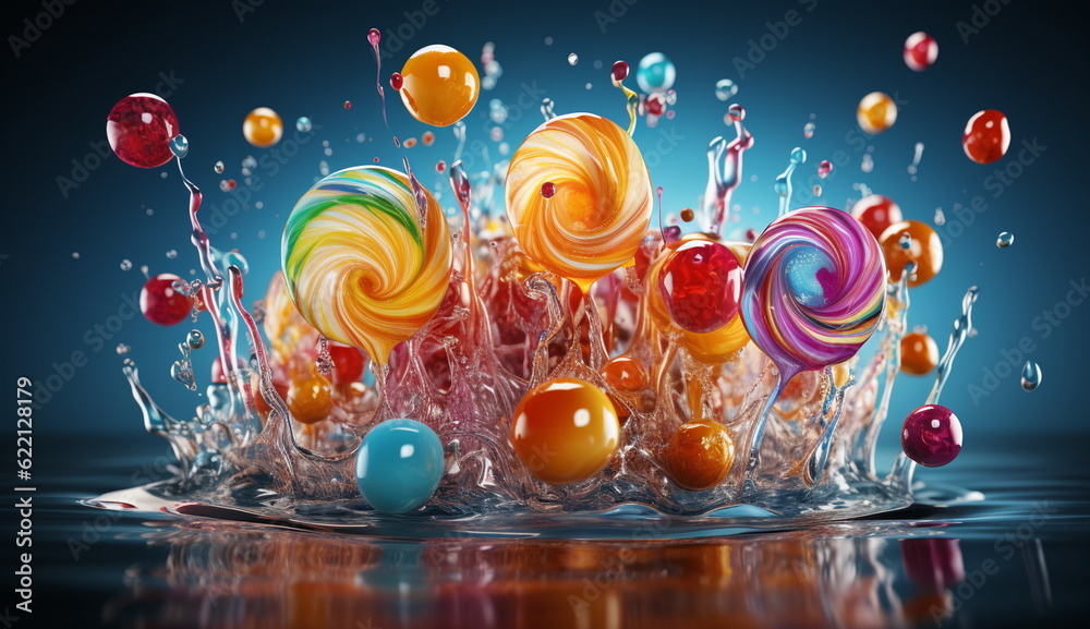 A whimsical and eye-catching commercial photo capturing a group of ...