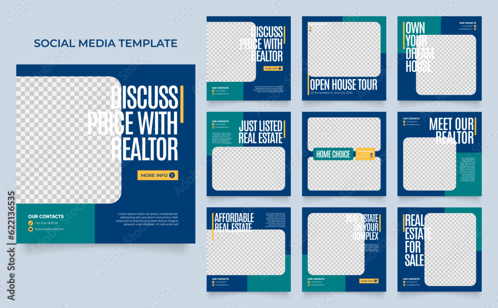 social media template banner house architecture service promotion ...