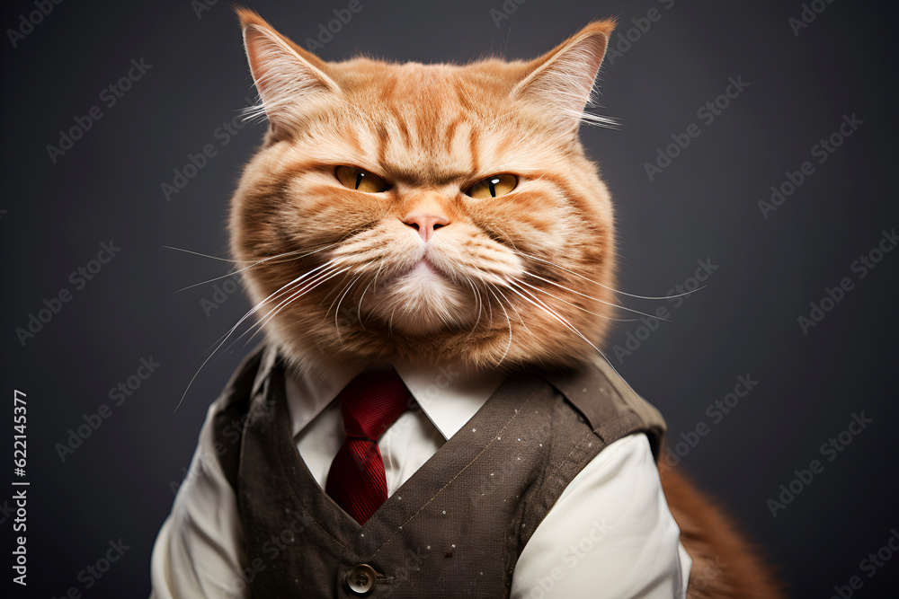 Generative AI. Humanised animals concept. funny character personage ...