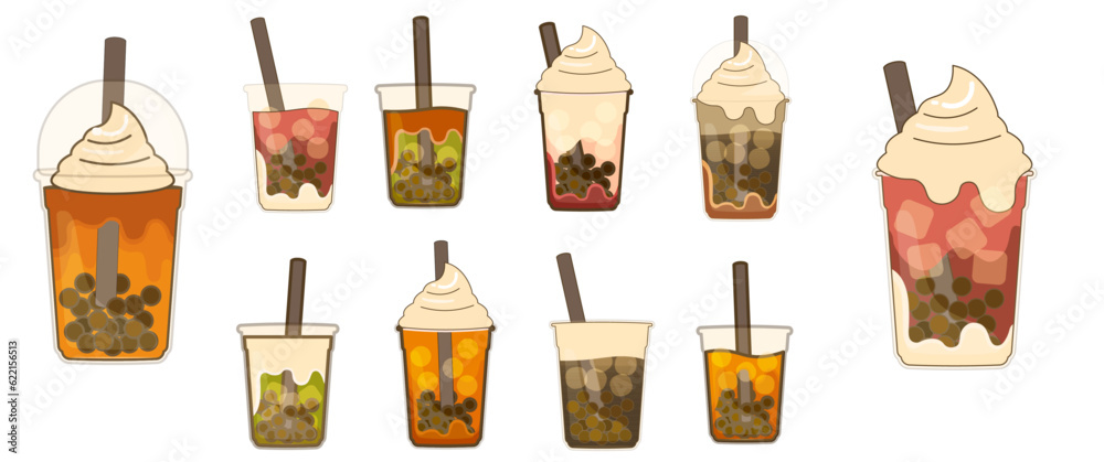 Cute Simple Boba Drink Stock Vector | Adobe Stock