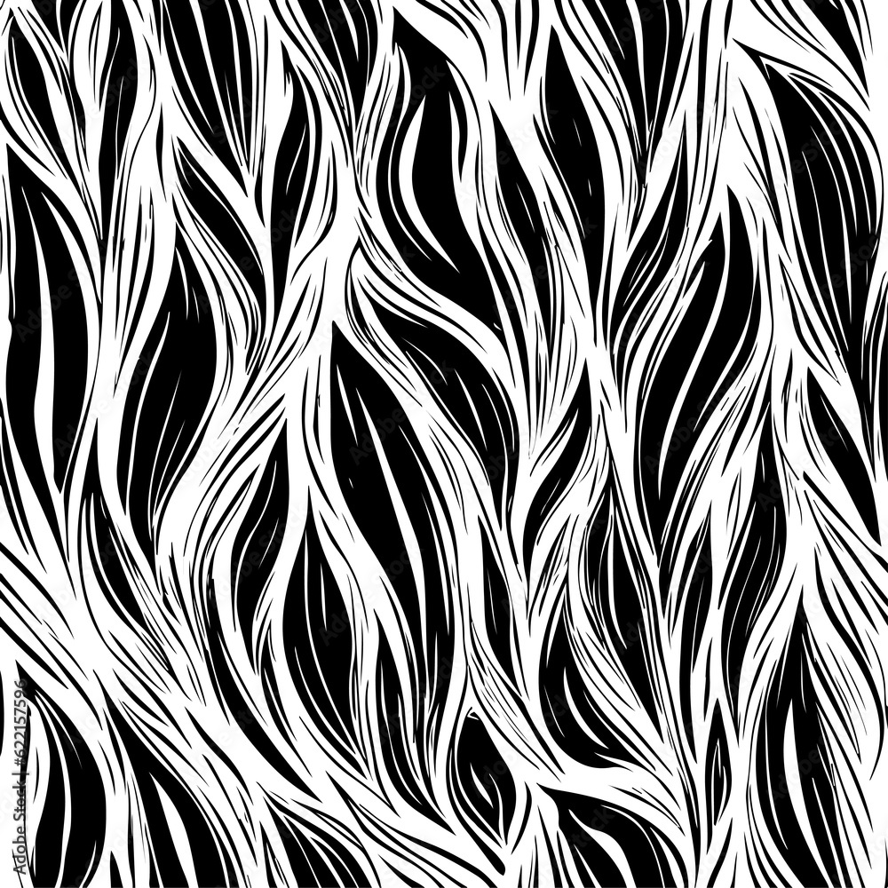 seamless black and white pattern geometric organic shapes and forms ...