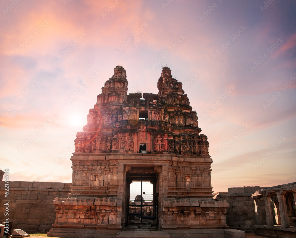 Ruined Entrance of Vittala Temple in Hampi, an ancient monument ...
