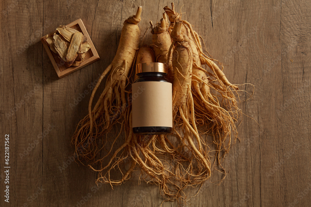 Ginseng Root In A Bottle