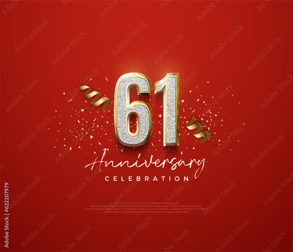 61st anniversary number, with an elegant and luxurious design for ...
