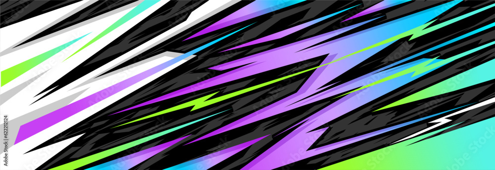 Abstract Car decal design vector. Graphic abstract stripe racing ...