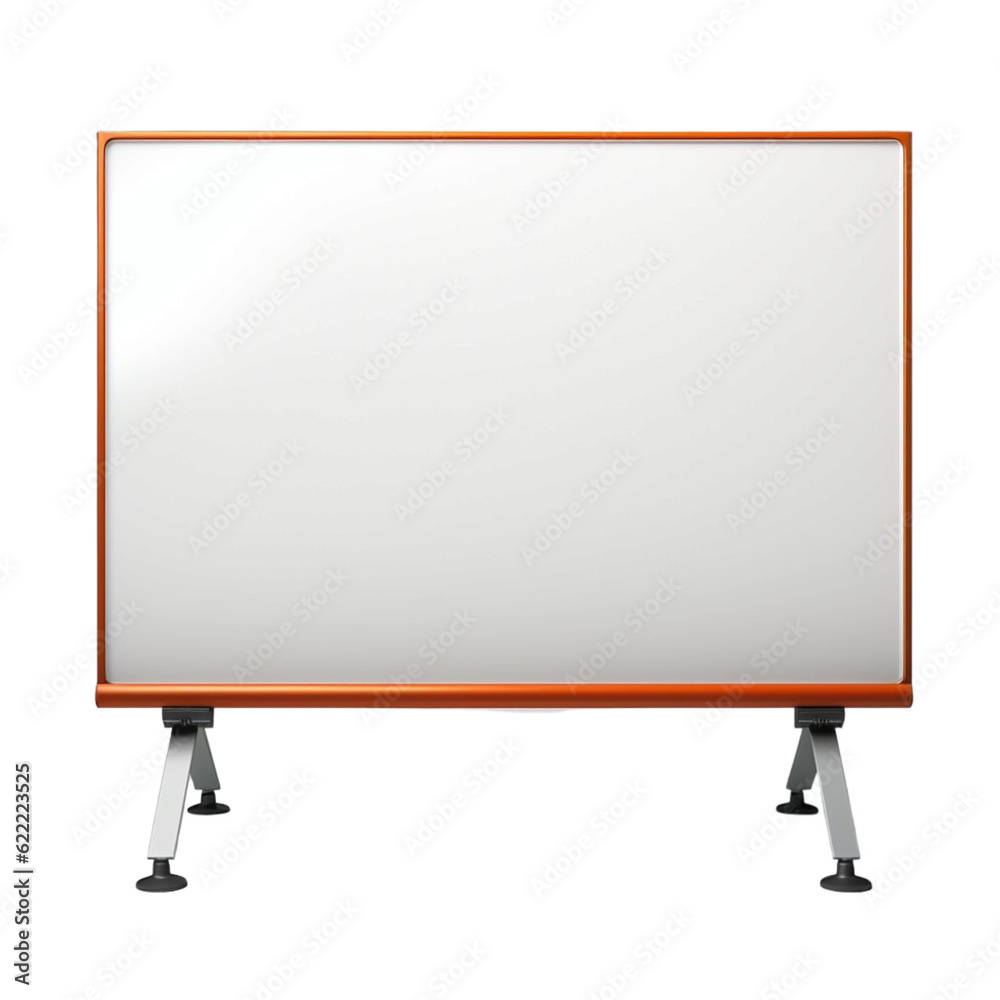 white screen on stand , in the style of red and amber, animated film ...