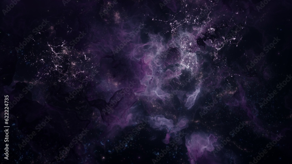 Mystical hostile galaxy star cluster in alien deep space. Science ...