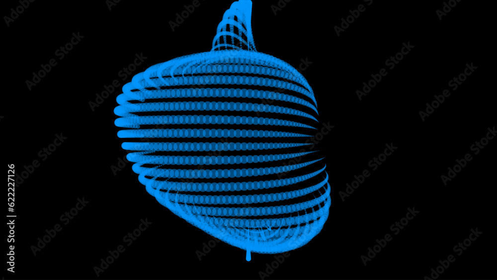 Volume bubble swelling as mountain. Spherical protrusion. distorted ...