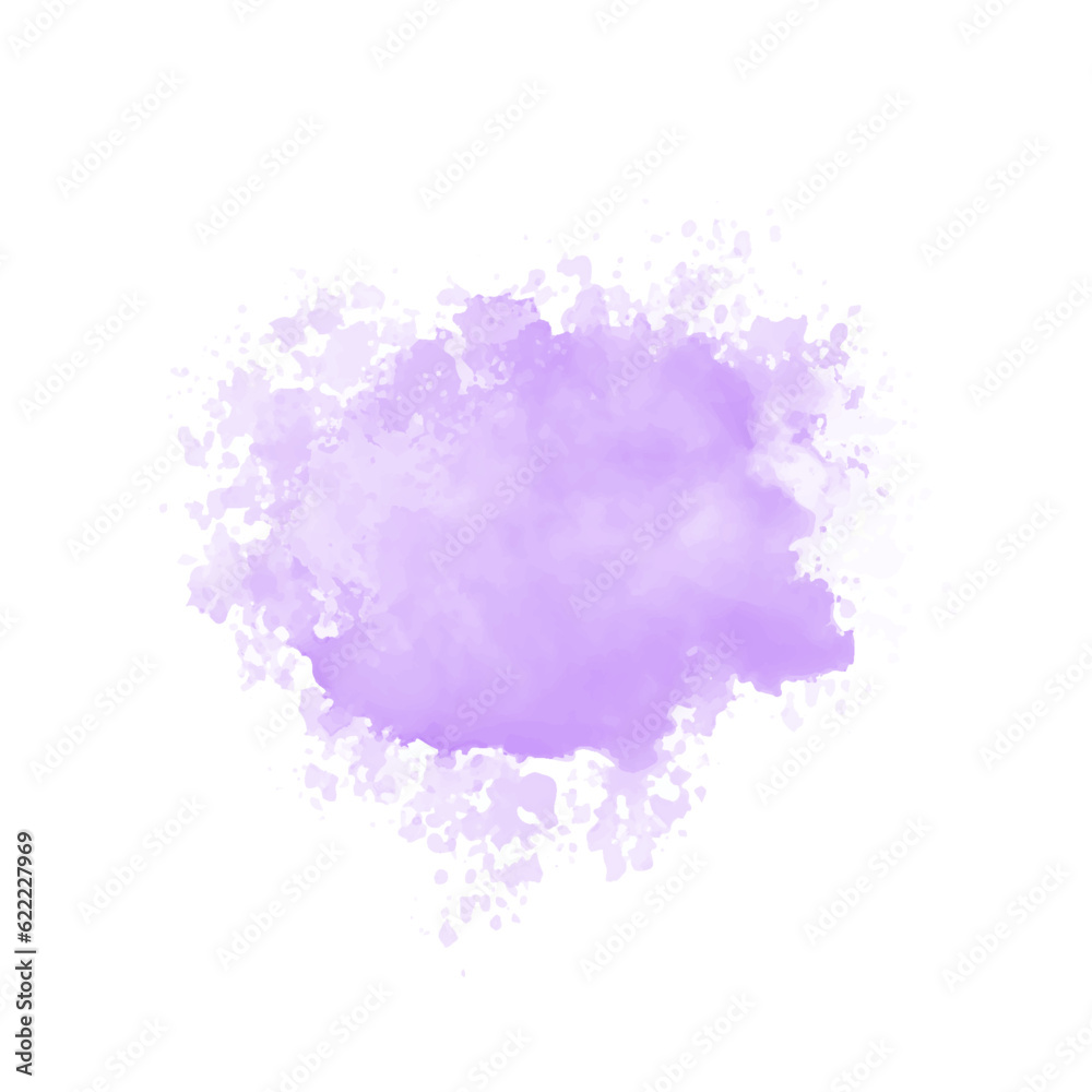 Abstract purple watercolor water splash on a white background. Vector ...