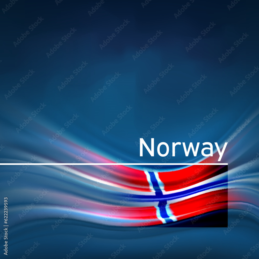 Norway flag background. Abstract norwegian flag in the blue sky ...