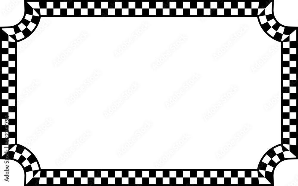 Rectangle shape Check pattern checkered vector vintage frames retro ...