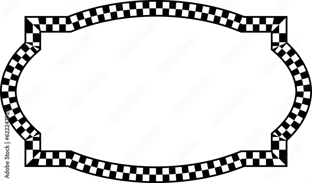 Rectangle shape Check pattern checkered vector vintage frames retro ...