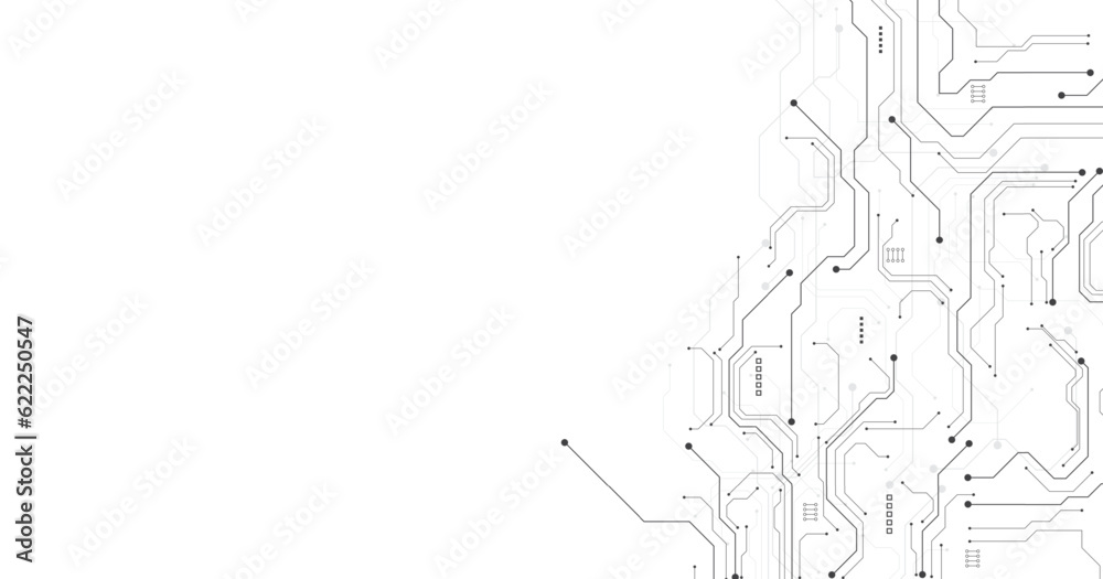 Technology black circuit diagram concept. High-tech circuit board ...