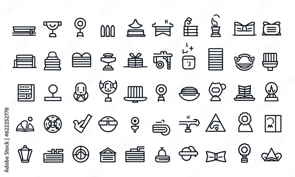 Instruction web symbols inline style. School, college, achievement ...