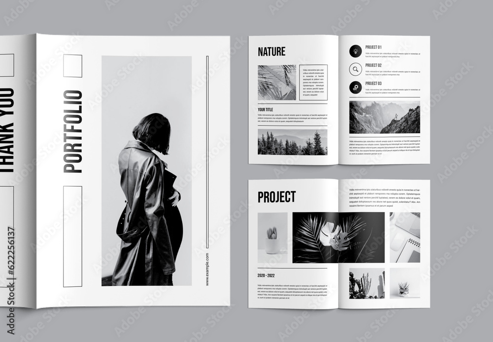 Minimal Portfolio Design Layout Stock Template | Adobe Stock