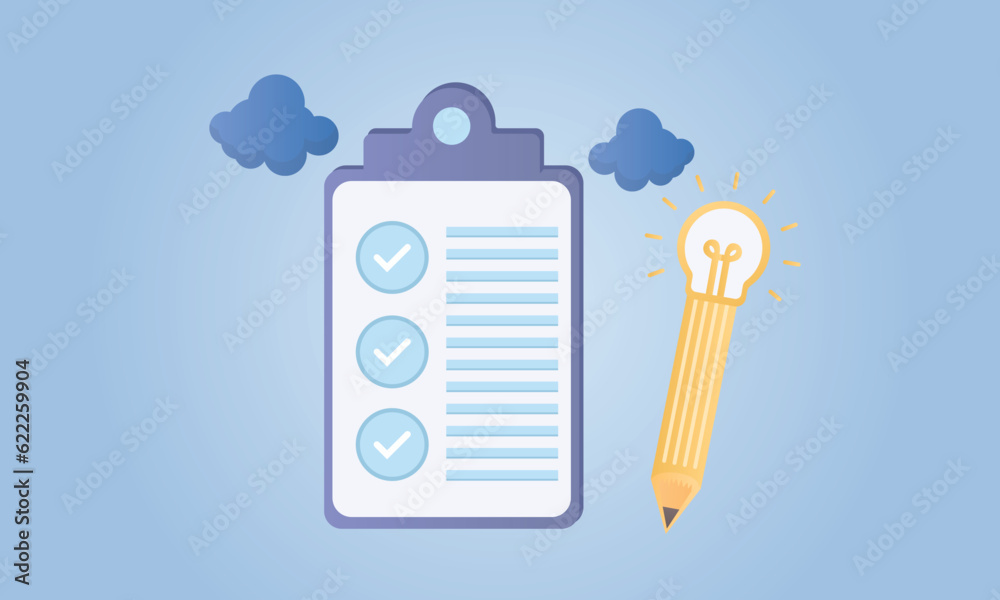 Survey or feedback opinion, checklist of completion or questionnaire ...