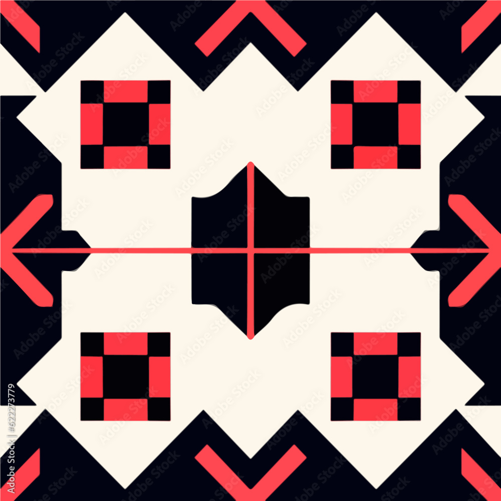 Bold red arrows stand out against a black and white background ...