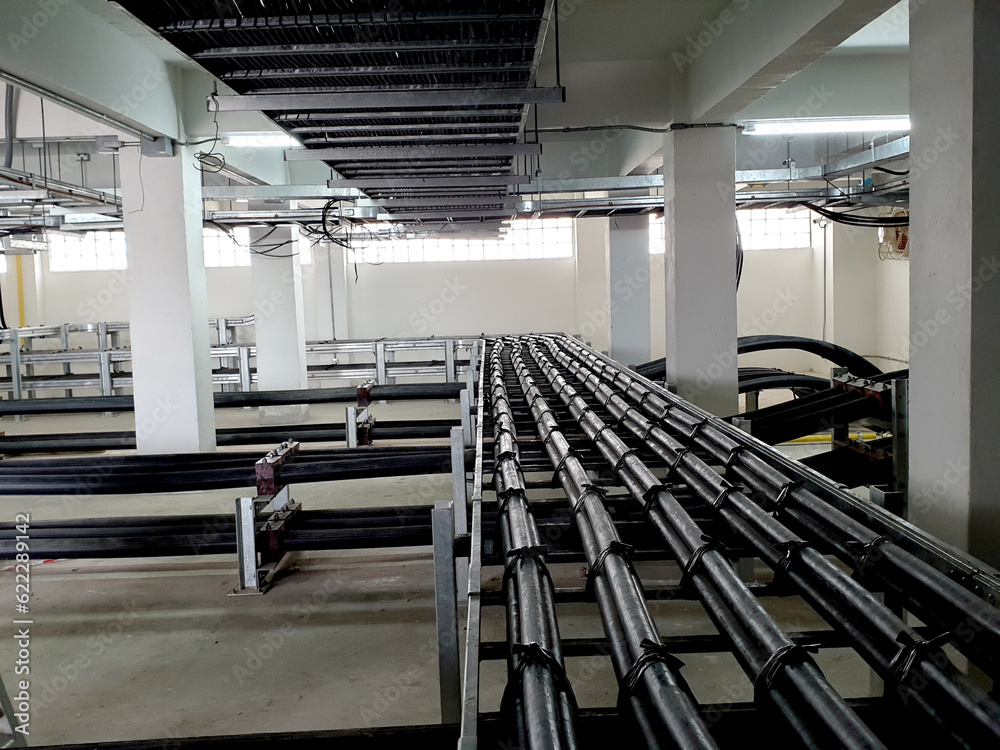 Cable installation of substation : Control cable installation at upper ...