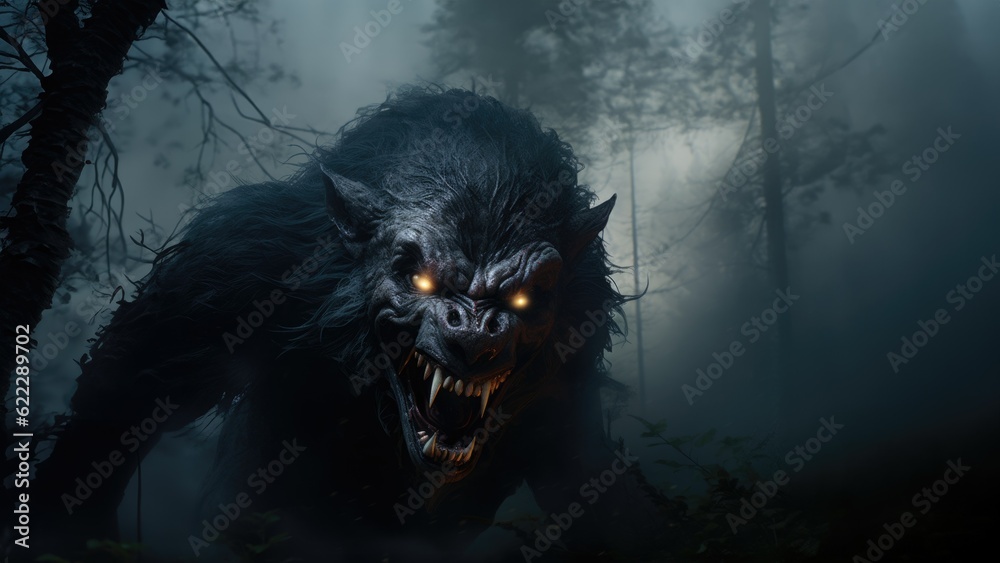 Woodland werewolf monstrosity lurking in the deepest darkest region of ...