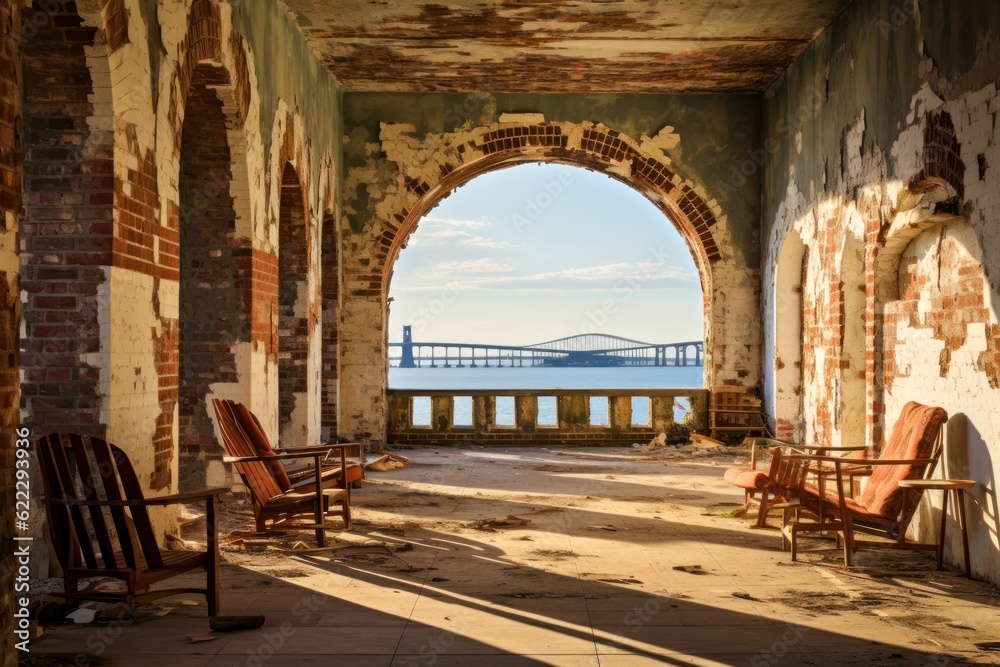 Inside of Fort Sumter National Monument Charleston in South Carolina ...
