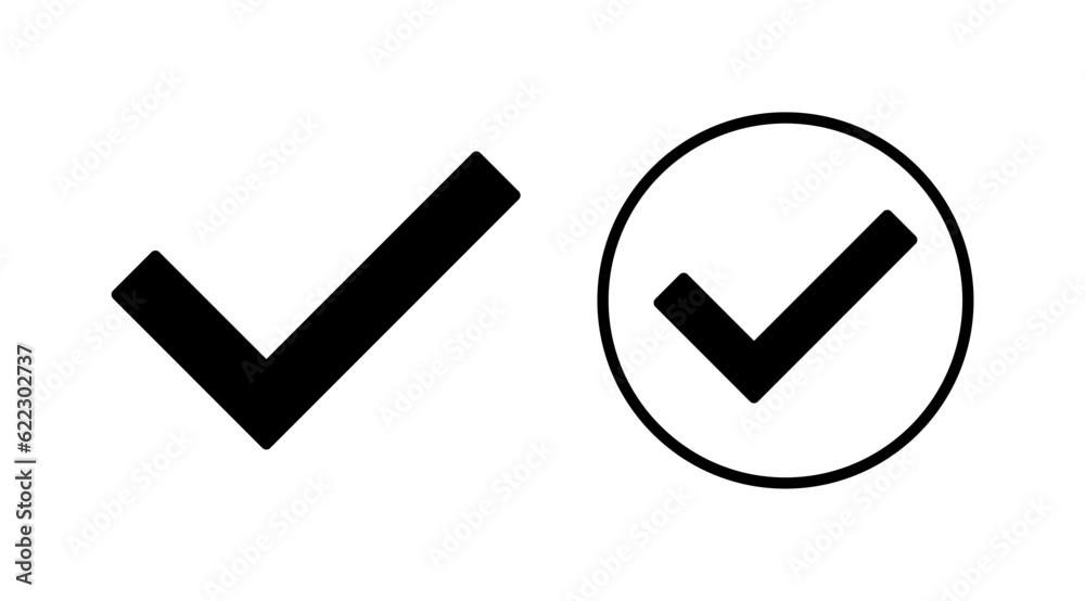check icon vector. check mark icon. check list button icon. Stock ...