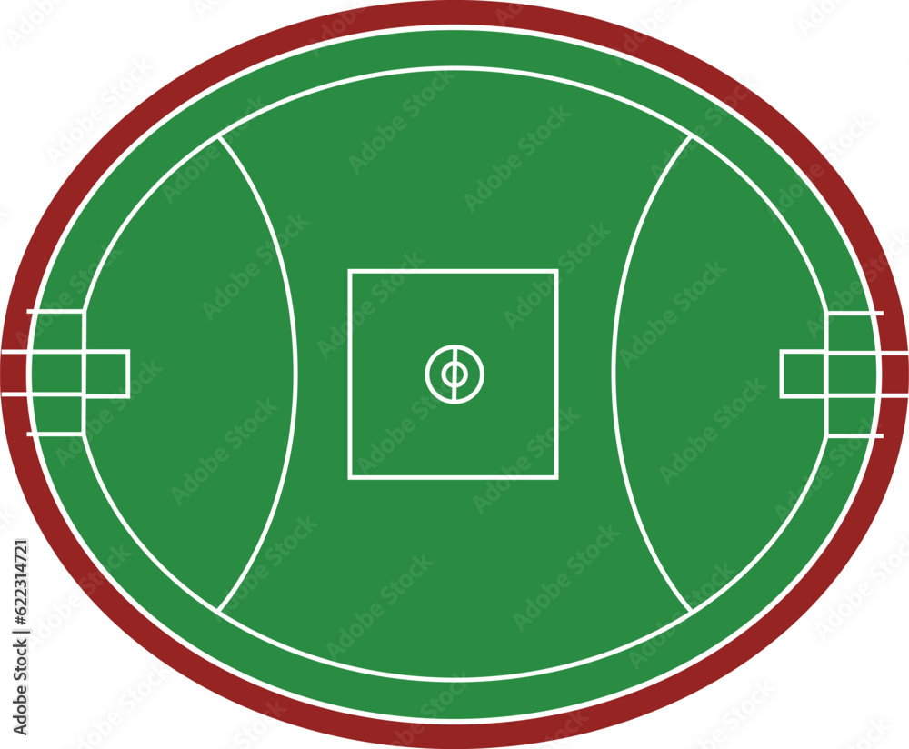 Australian football field icon. Australian rules football fields. flat ...