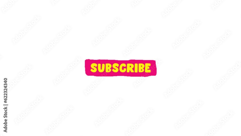 Animated Subscribe Button icon background animated, logo symbol, social ...