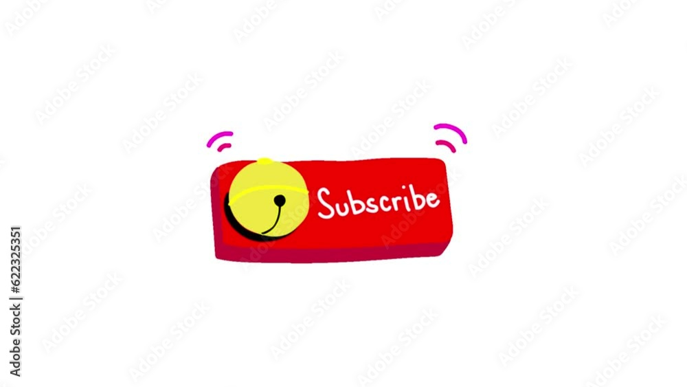 Animated Subscribe Button icon background animated, logo symbol, social ...