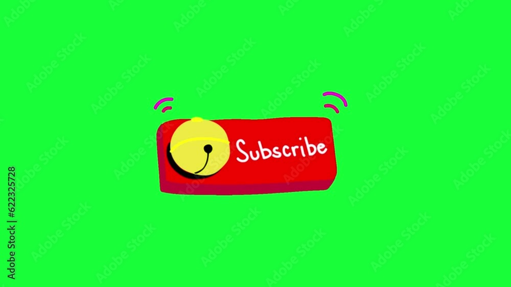 Animated Subscribe Button icon background animated, logo symbol, social ...