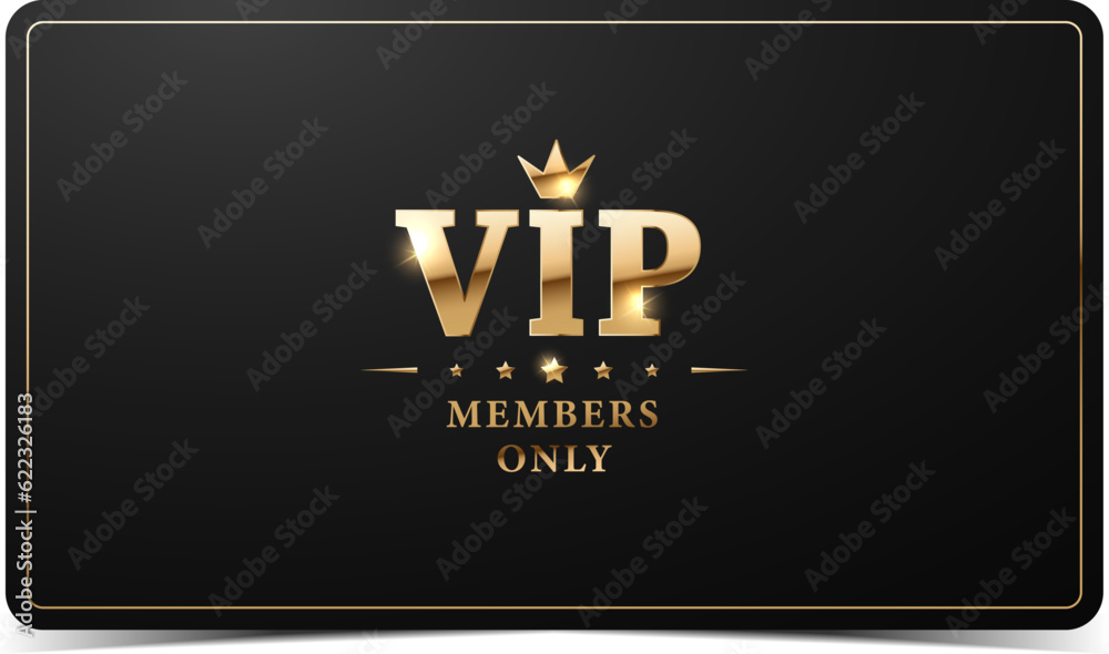 Premium VIP Card. Black and gold luxury vip business card design ...