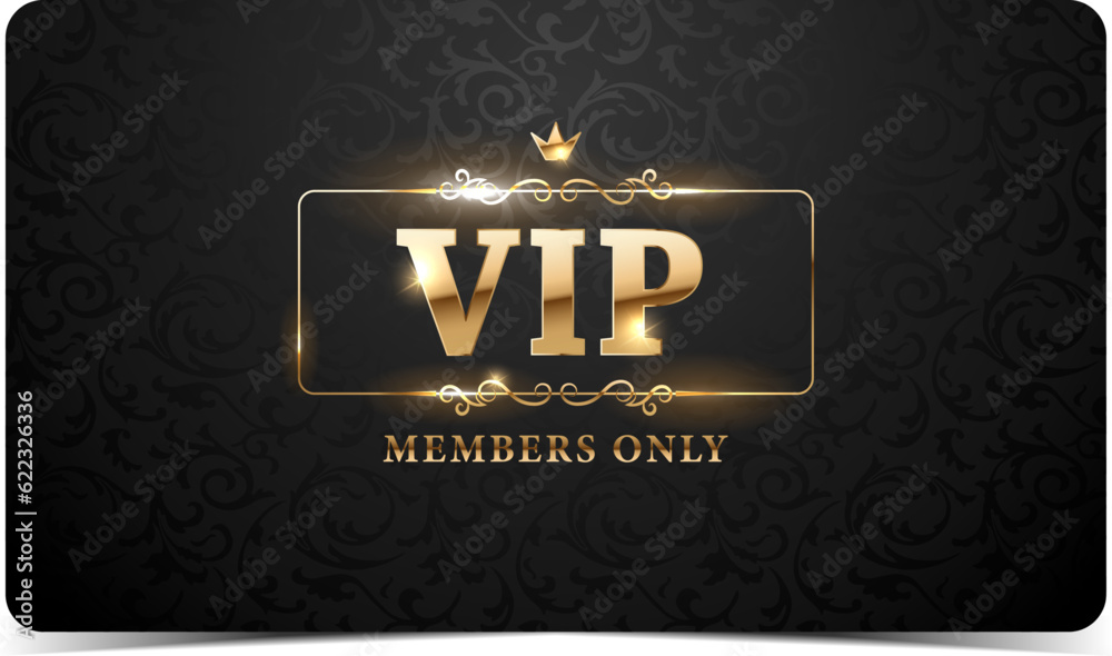 Premium VIP Card. Black and gold luxury vip business card design ...