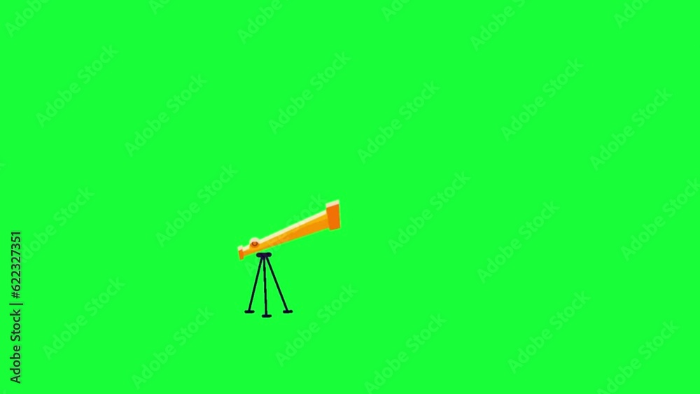 Animated Telescope icon background animated, logo symbol, social media ...
